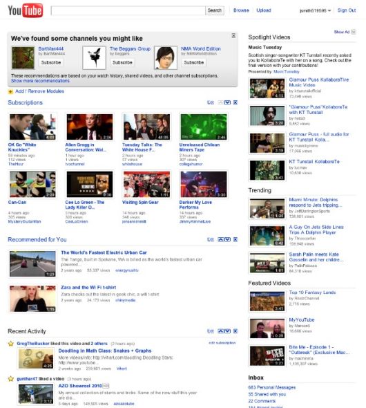 YouTube改版主页结合信息流_互联网_科技时代_新浪网
